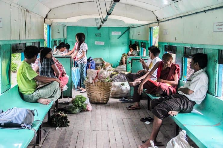Riding the Yangon Circular Train in Myanmar - Rural Life by Railway