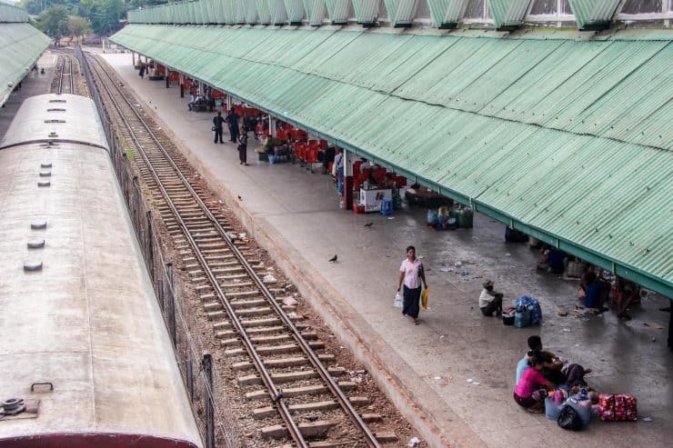 Riding the Yangon Circular Train in Myanmar - Rural Life by Railway