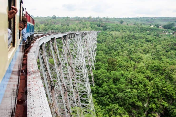 Crossing the Goteik Viaduct – the Highest Railway Bridge in Myanmar
