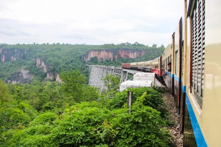Crossing the Goteik Viaduct – the Highest Railway Bridge in Myanmar